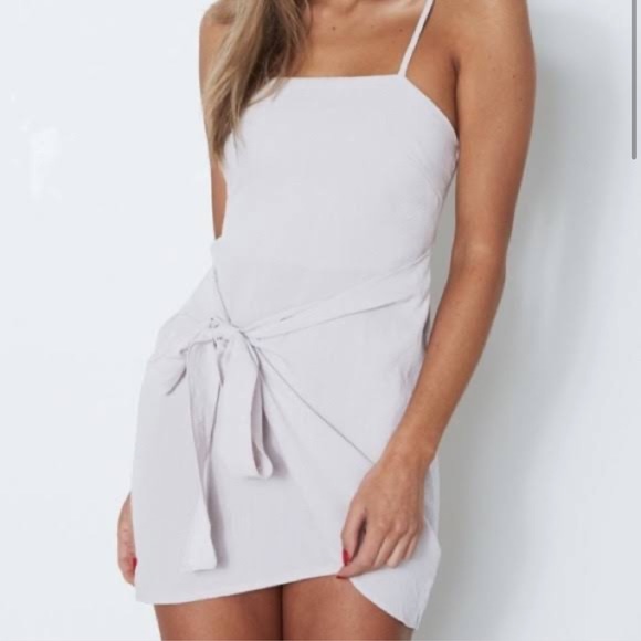 White Fox Boutique | Dresses | White Fox Mini Wrap Dress In White ...